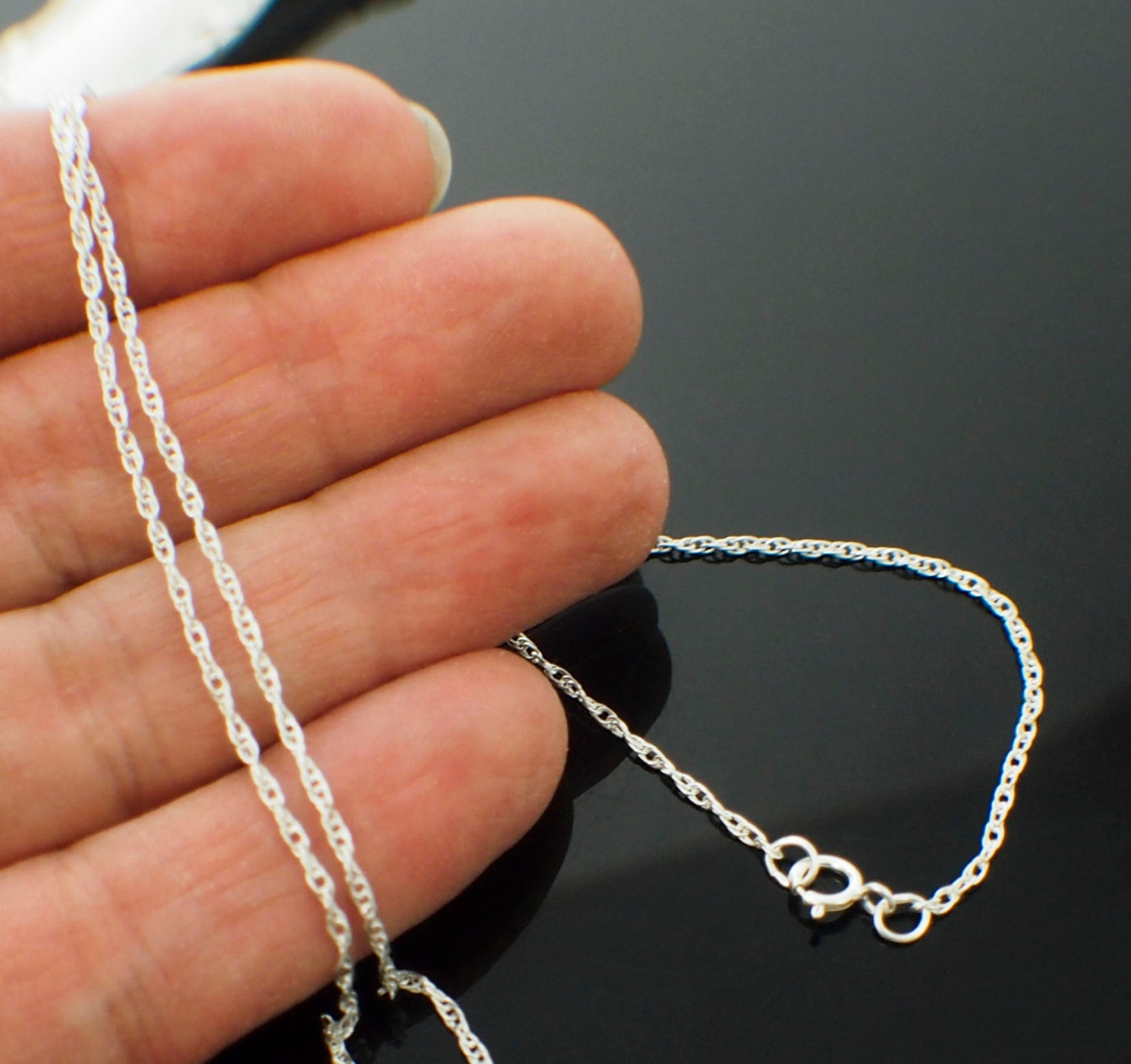 Sterling Silver Double Rope Chain 1.4mm by the Foot or - Etsy