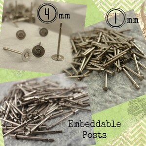 You Pick the Size - 20 Pairs Titanium Earring Posts With Pads ...