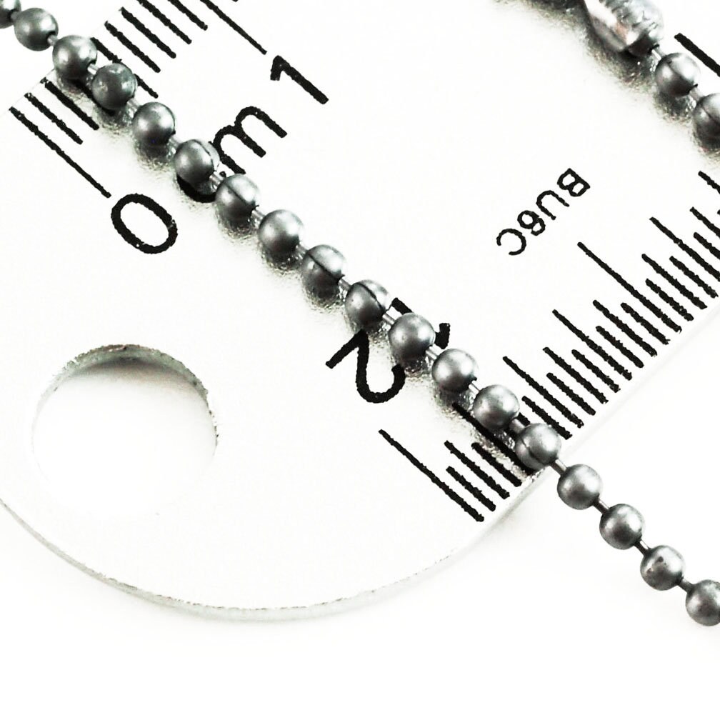 Sterling Silver Bead Chain - 1.8mm - by the Foot or Finished in Custom ...