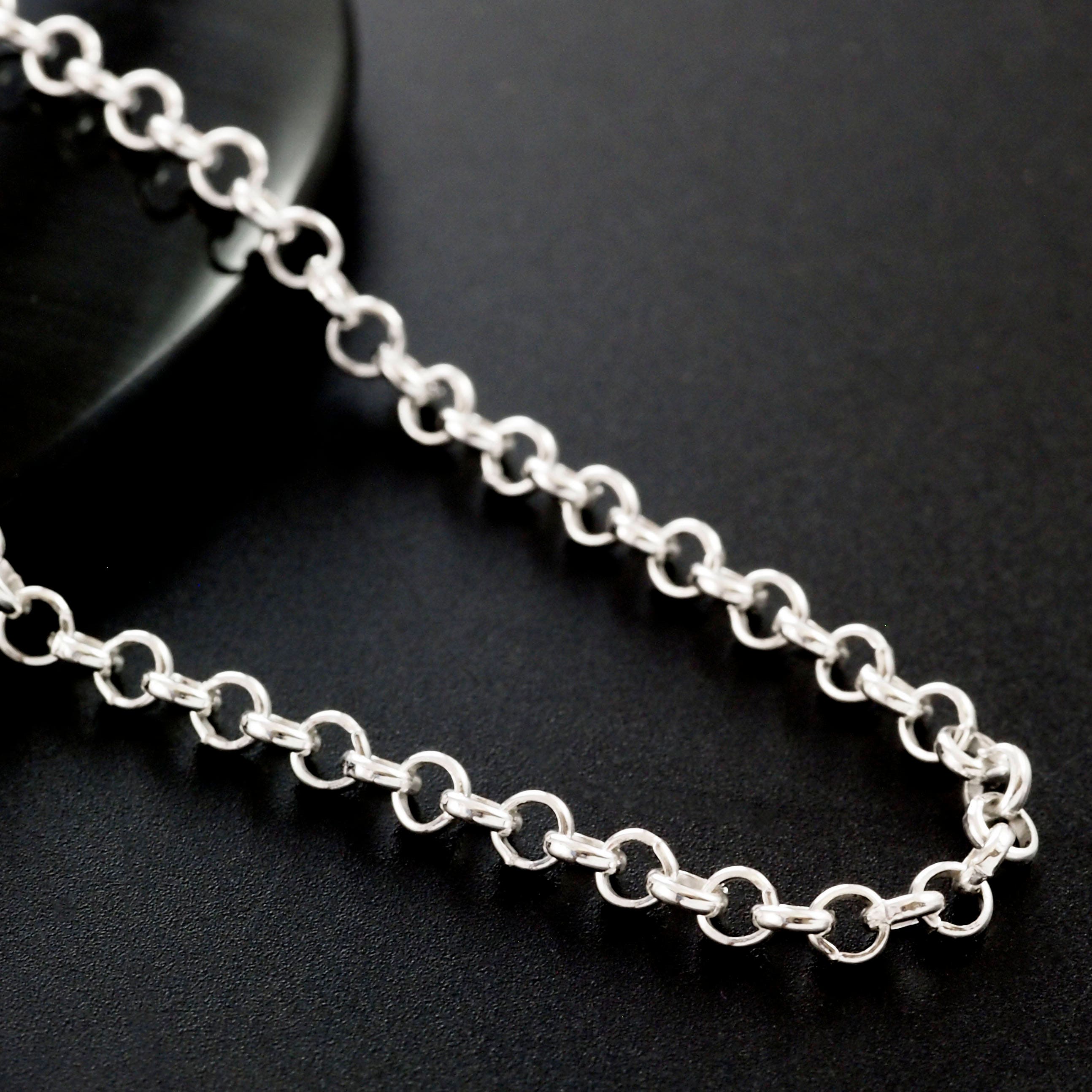 Sterling Silver Rolo Chain 2.9mm Custom Finished Lengths or by the Foot ...