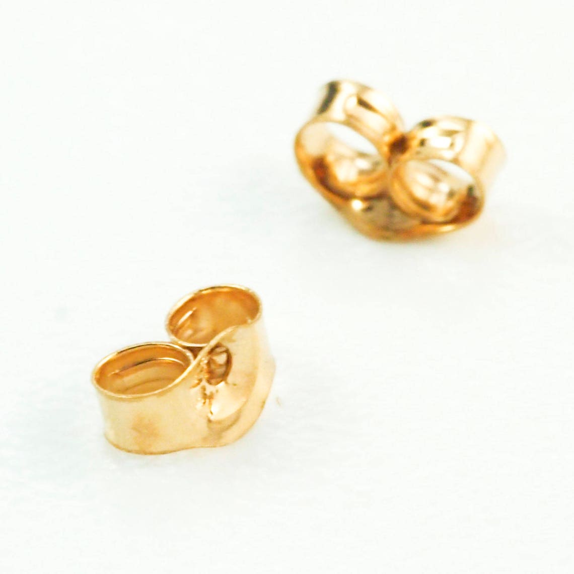 1 Pair 14kt Solid Gold Ear Nuts - Etsy