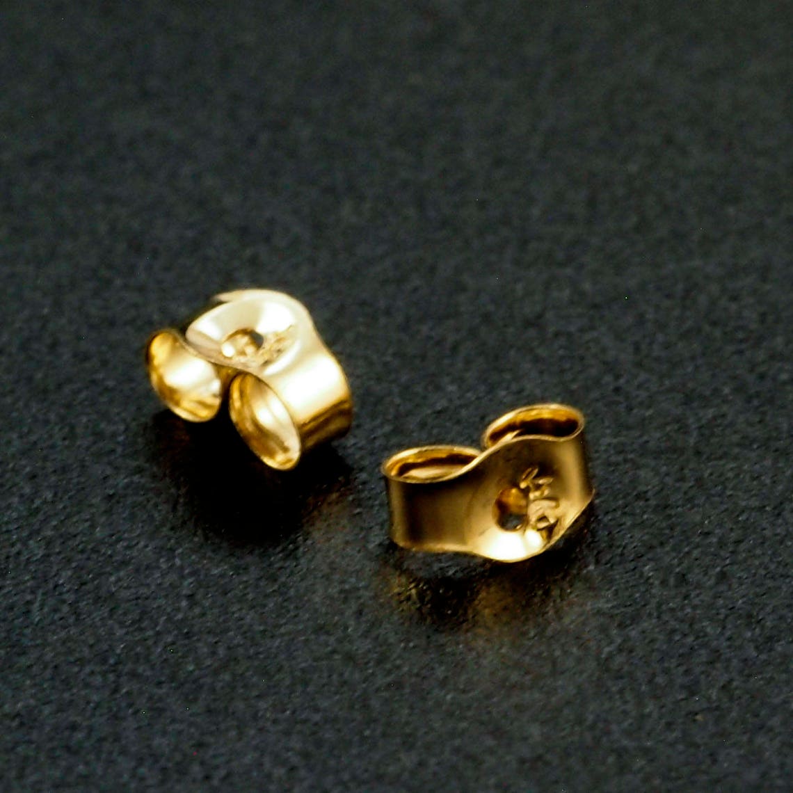 1 Pair 14kt Solid Gold Ear Nuts - Etsy