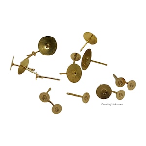 14kt Gold Filled Post Earrings KIT - Makes 4 Pairs - 2.5mm, 4mm, 5mm ...