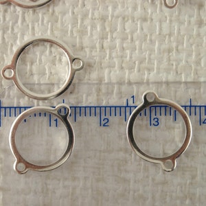 10 Open Circle Links - 7mm, 10mm, 13mm - Silver Plated or Gold Plated ...