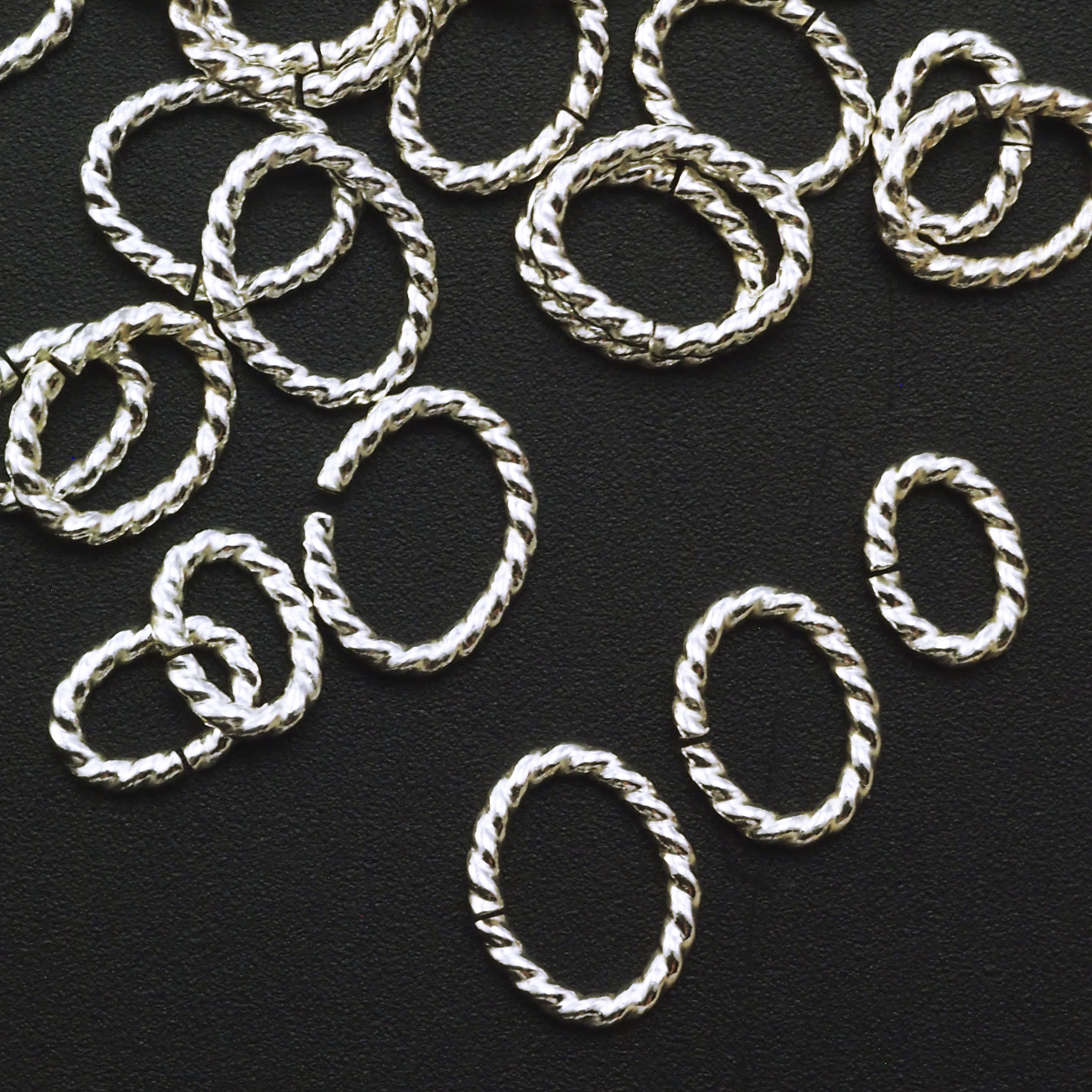 6 Sterling Silver Twisted Oval Jump Rings 16 Gauge in 3 - Etsy