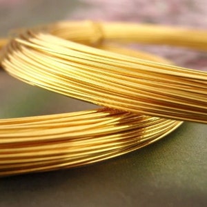 24kt Gold Plated Wire With Copper Core - Half Hard - You Pick Gauge 18 ...