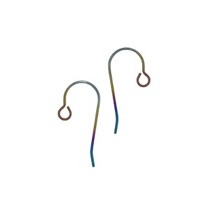 Anodized Titanium Ear Wires With Outside Loop Made in the - Etsy