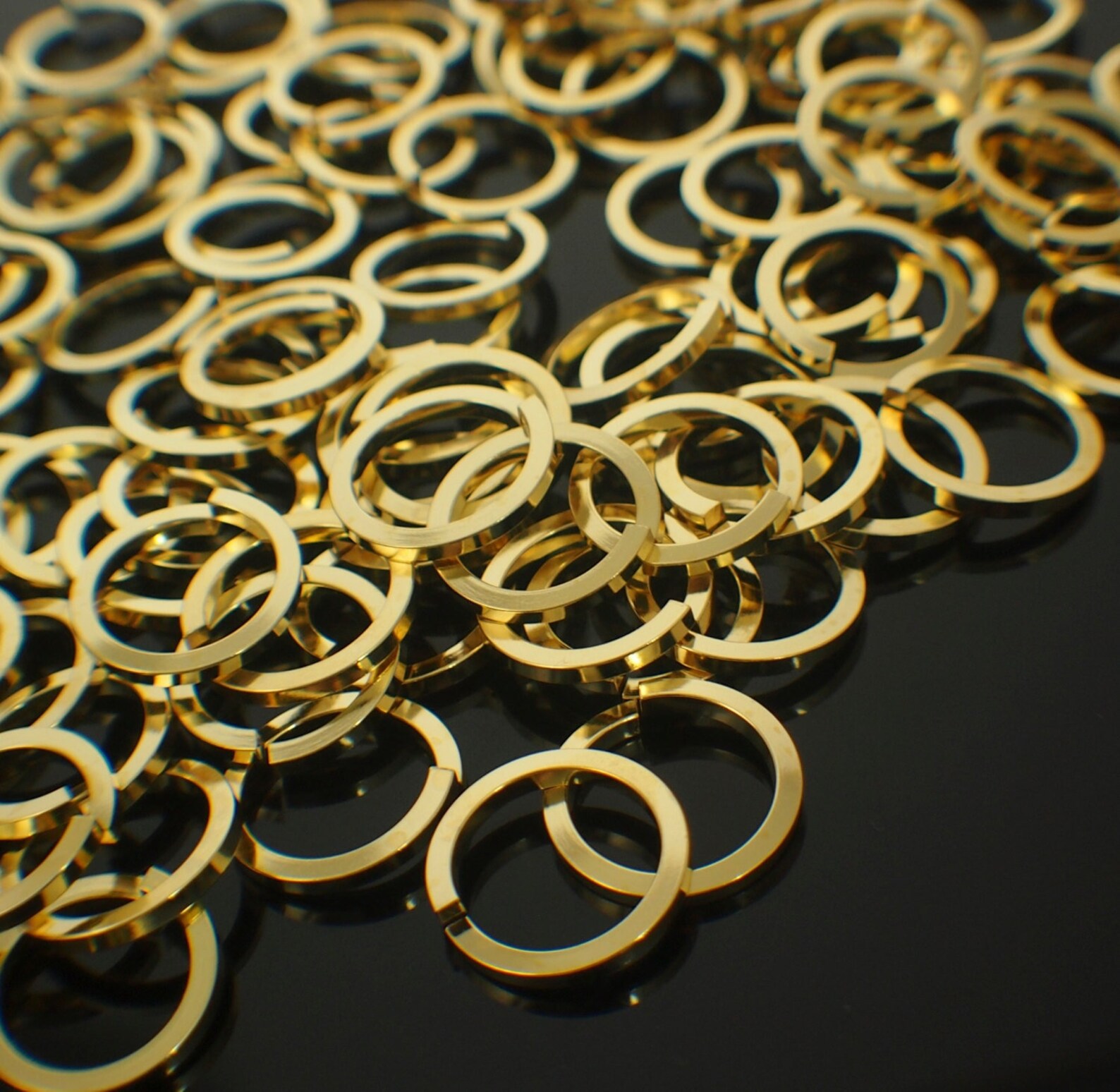 Solid Brass Jump Rings 50 Handmade From Square Wire You - Etsy