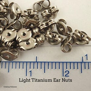Earring Kit Titanium Posts Makes 10 Pairs- Your Choice of Pad Size ...
