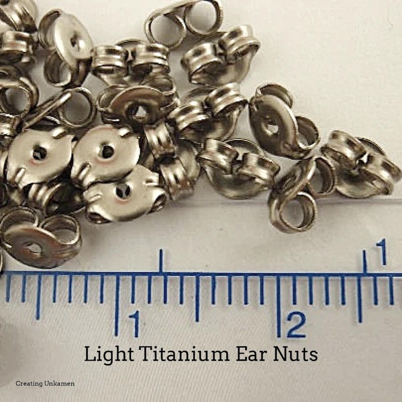 Earring Kit Titanium Posts Makes 10 Pairs- Your Choice of Pad Size ...