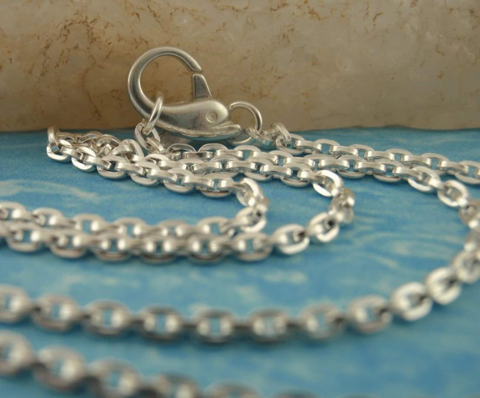 Sterling Silver Chain 2.2mm Square Wire Cable Chain You | Etsy