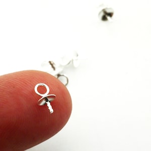 4 Sterling Silver Screw Eyes 7mm X 4mm - Etsy