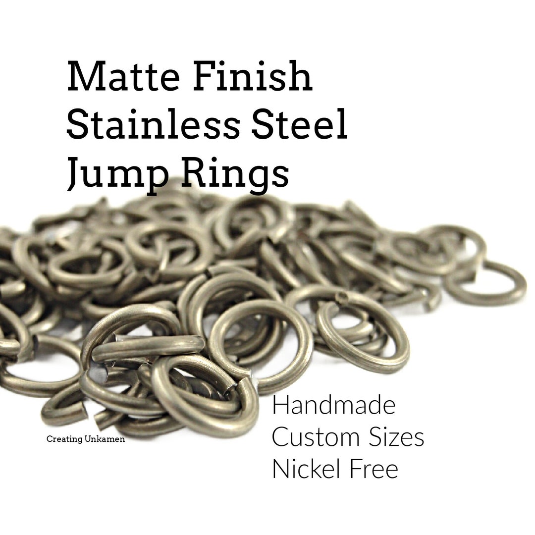 100 Matte Finish Stainless Steel Jump Rings 18 20 or 22 Gauge Nickel Free Etsy