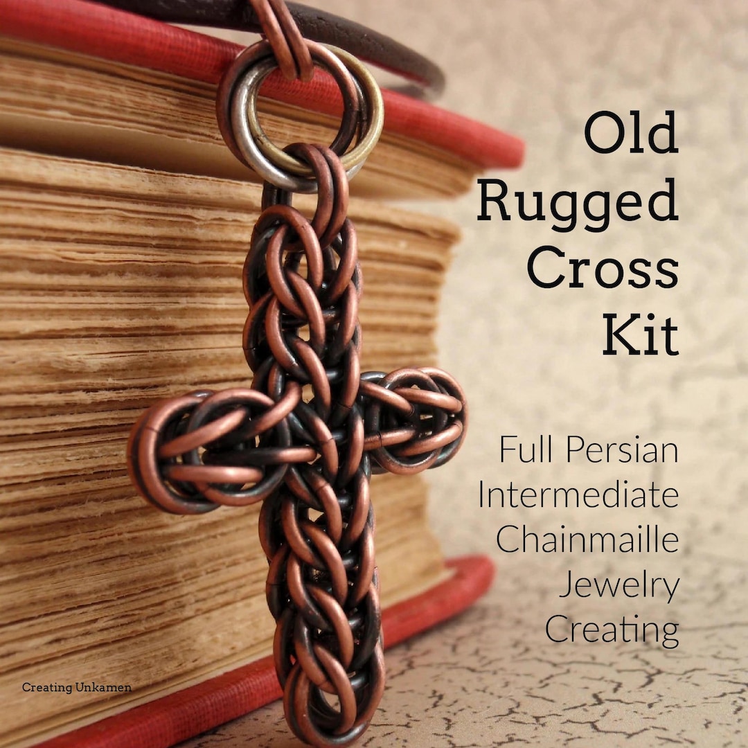 Kit Old Rugged Cross Pendant or Necklace in Solid Oxidized Copper ...