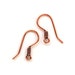 4 Pairs Antique Copper Ear Wires With Coils - Hammered or Round Solid ...