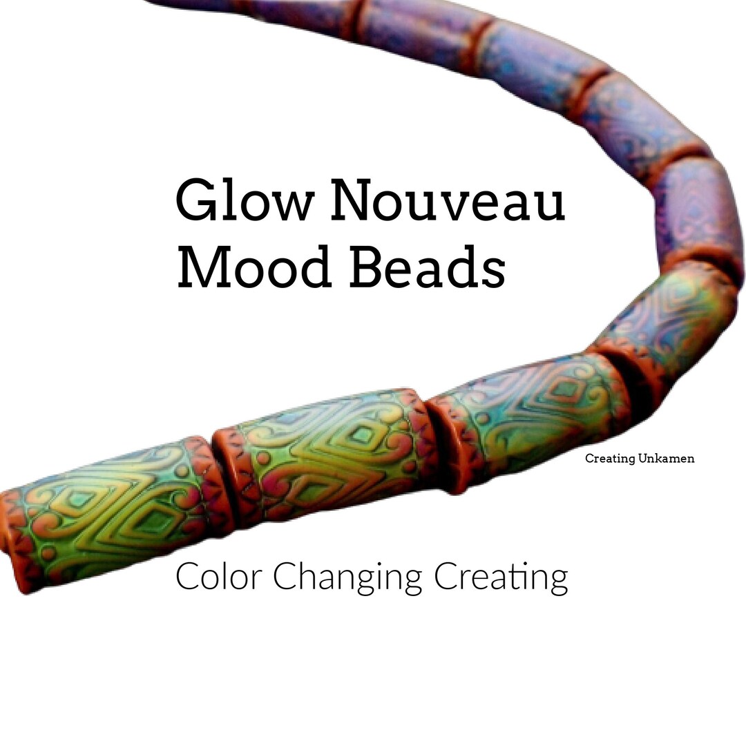 5 - Nouveau Mood Beads - 8mm X 17mm With 4mm Hole - 100% Guarantee - Etsy