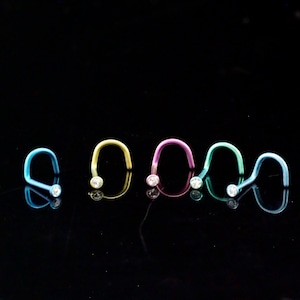 Crystal Twinkle Nose Stud in Titanium - Hypoallergenic - 20 Custom ...