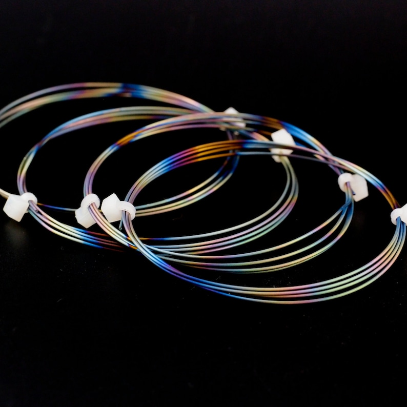 Peacock Rainbow Anodized Titanium Wire - Pure Surgical Grade 1 - Gauge ...