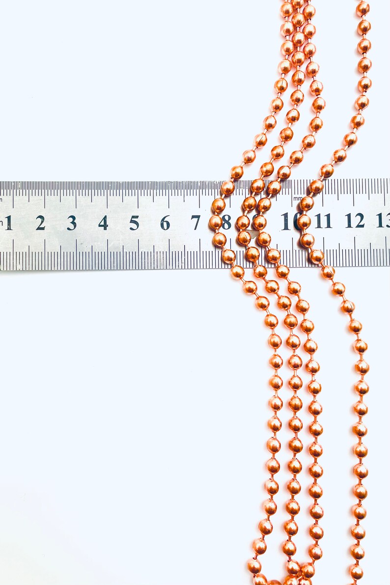 Solid Copper Ball Chain 4.5mm - by the Foot or Finished With Connectors ...