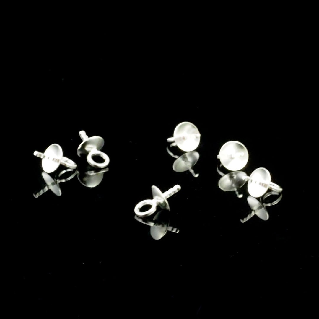 4 Sterling Silver Screw Eyes - 7mm X 4mm - Etsy