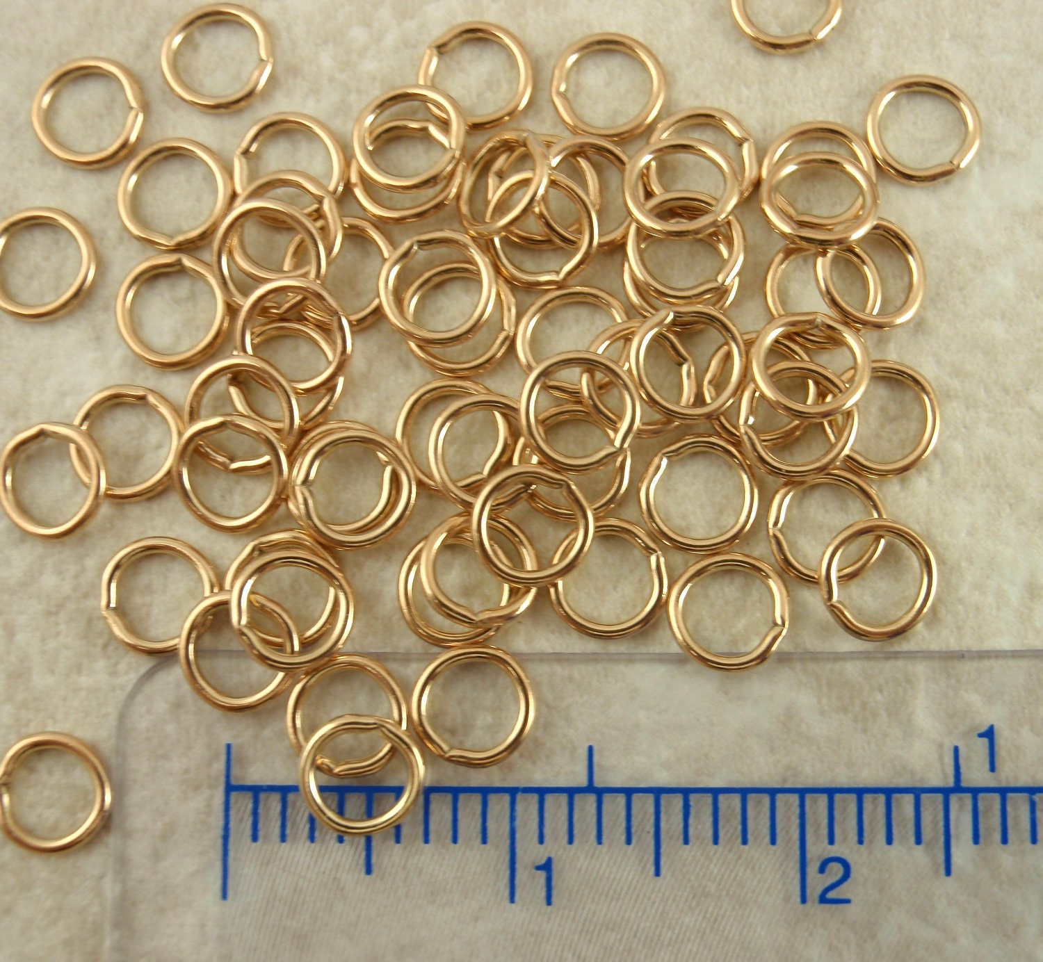 Jump Rings 4 - 14kt Gold Filled Soldered Closed 22 Gauge, 18 Gauge, 16 ...