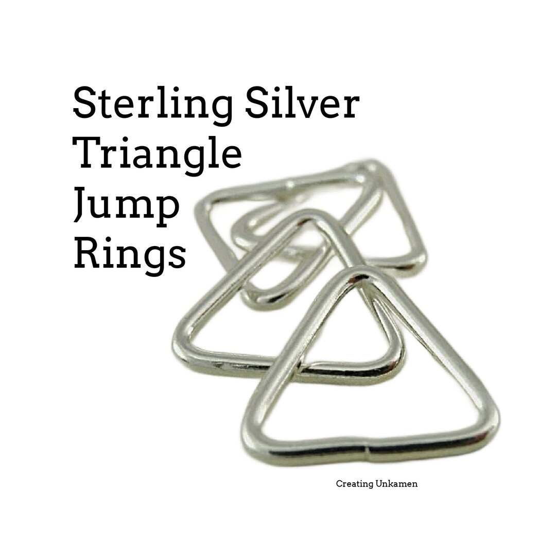 5 Sterling Silver Triangle Jump Rings - Open and Closed in 4 Sizes ...