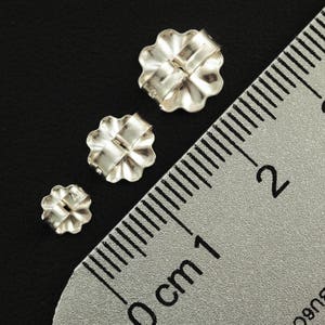 1 Pair Argentium Sterling Silver Medium to Heavy Weight Ear Nuts - 5mm ...