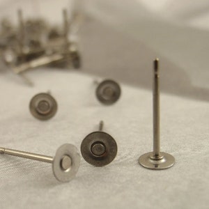 You Pick the Size - 20 Pairs Titanium Earring Posts With Pads ...