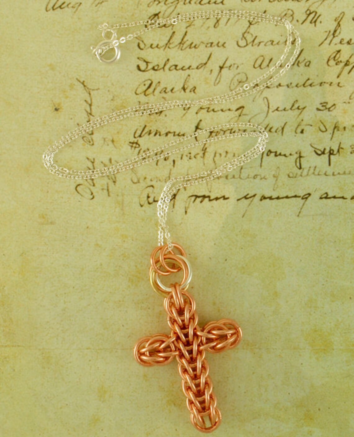 Chainmaille Cross Pendant Full Persian PDF Instructions - Etsy Canada