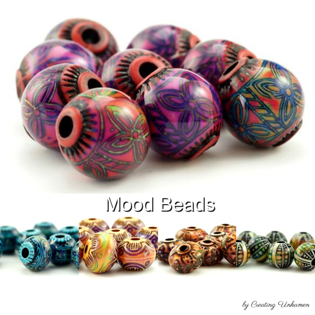 5 Mood Beads - 5 Colorful Choices With Thermo - Sensitive Liquid ...