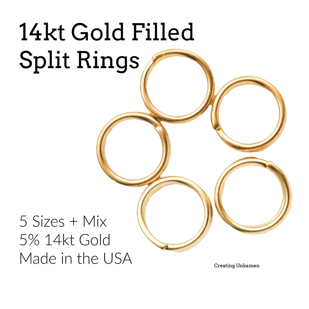 5 - 14kt Gold Filled Split Rings in 4mm 5mm 6mm 7mm - 100% Guarantee - Etsy