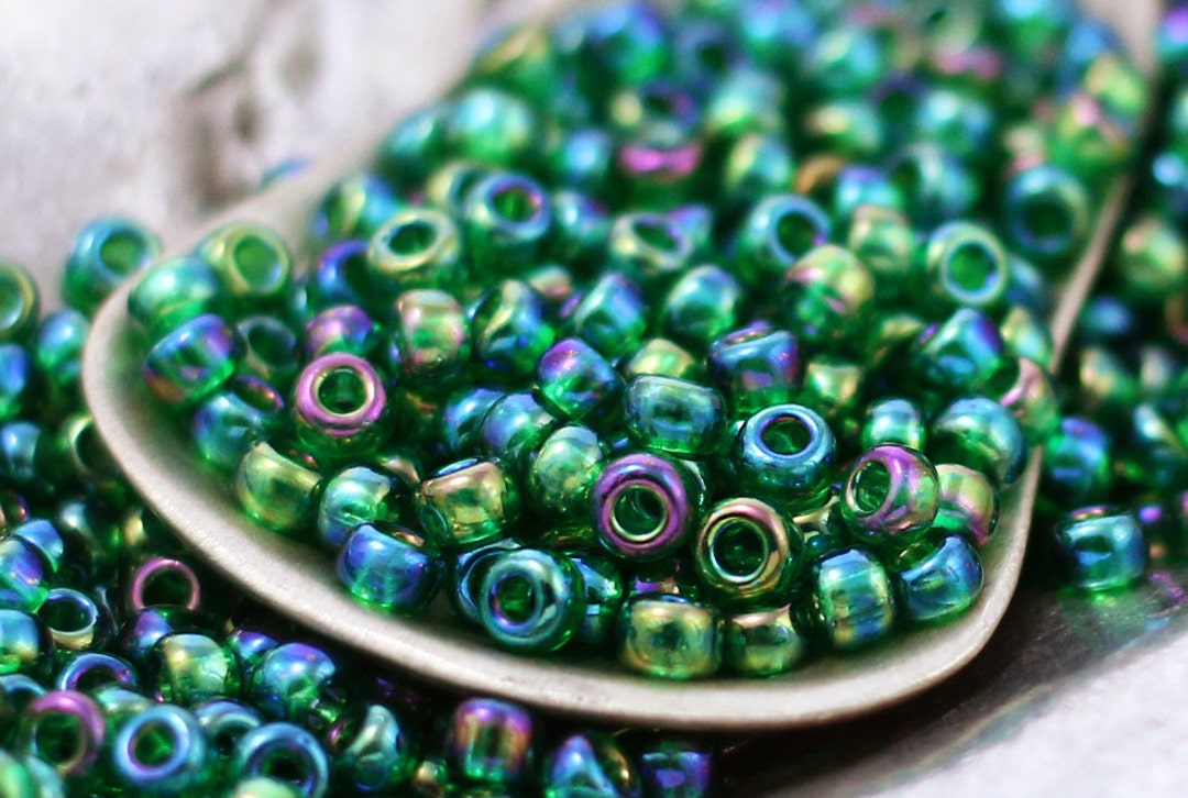 Miyuki 8-179 Transparent Green AB 8/0 Seed Beads 100% Guarantee - Etsy