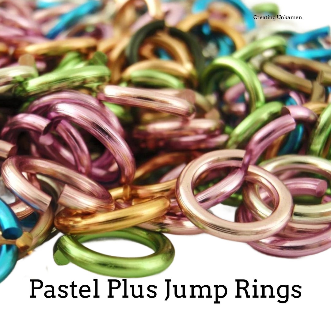100 Pastel Plus Aluminum Jump Rings 14 Gauge 10mm OD or 12 Gauge 12mm ...