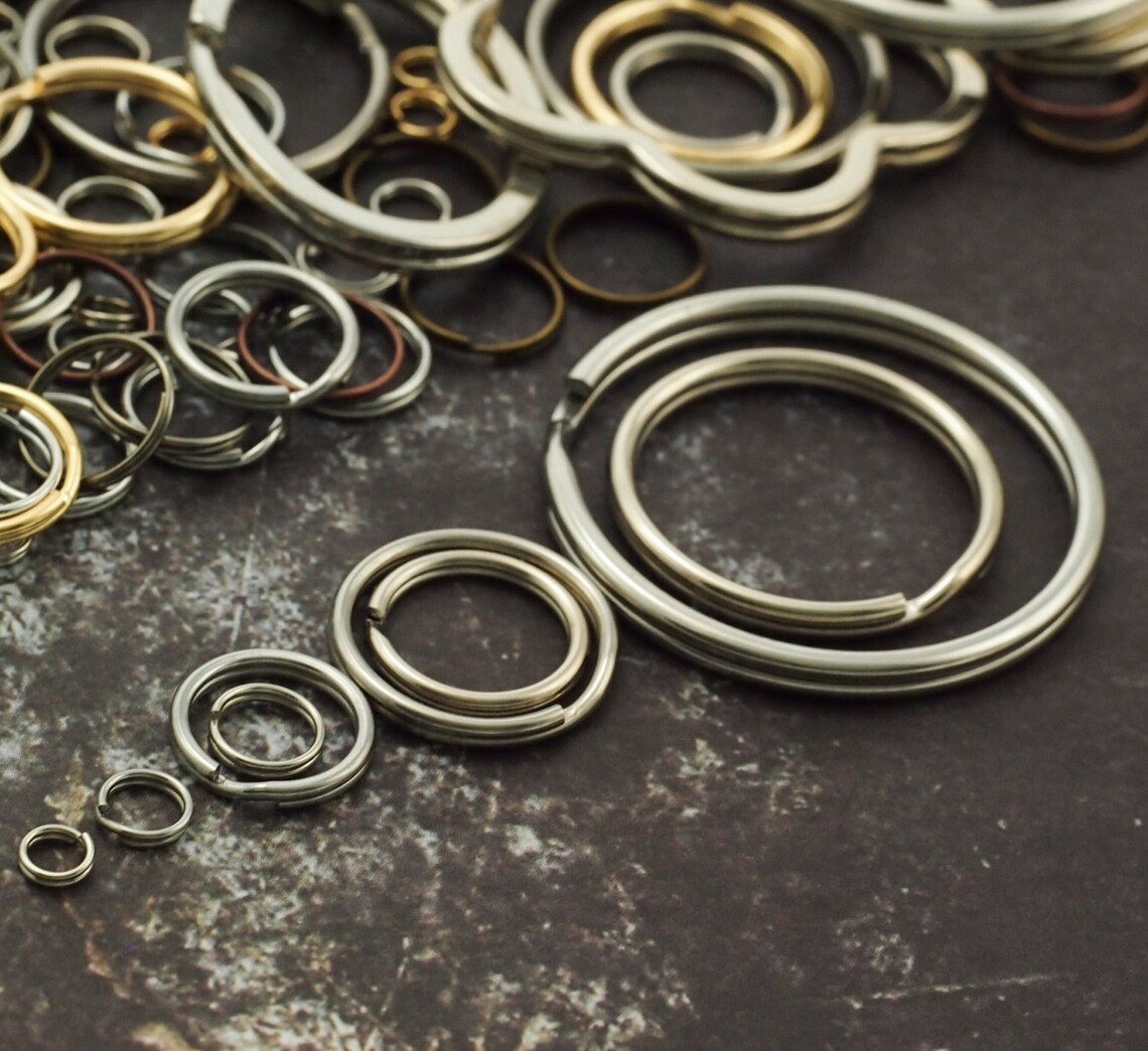 Nickel Plated Split Jump Rings - You Pick Size - 5mm, 8mm, 10mm, 12mm ...