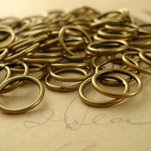 100 Soldered Closed Jump Rings 18 Gauge 8mm OD You Pick Gunmetal ...