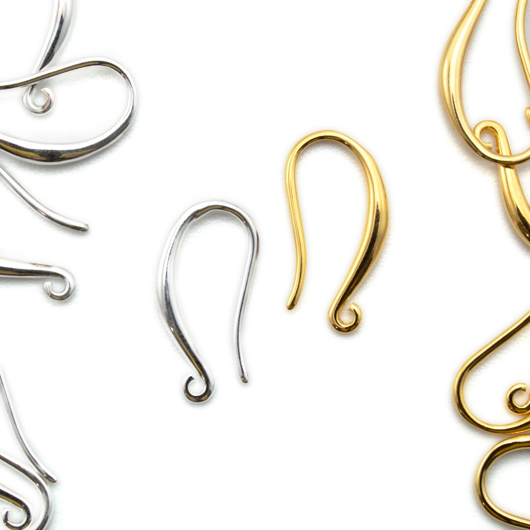 Harp Ear Wires in Silver and Gold Plate - Etsy