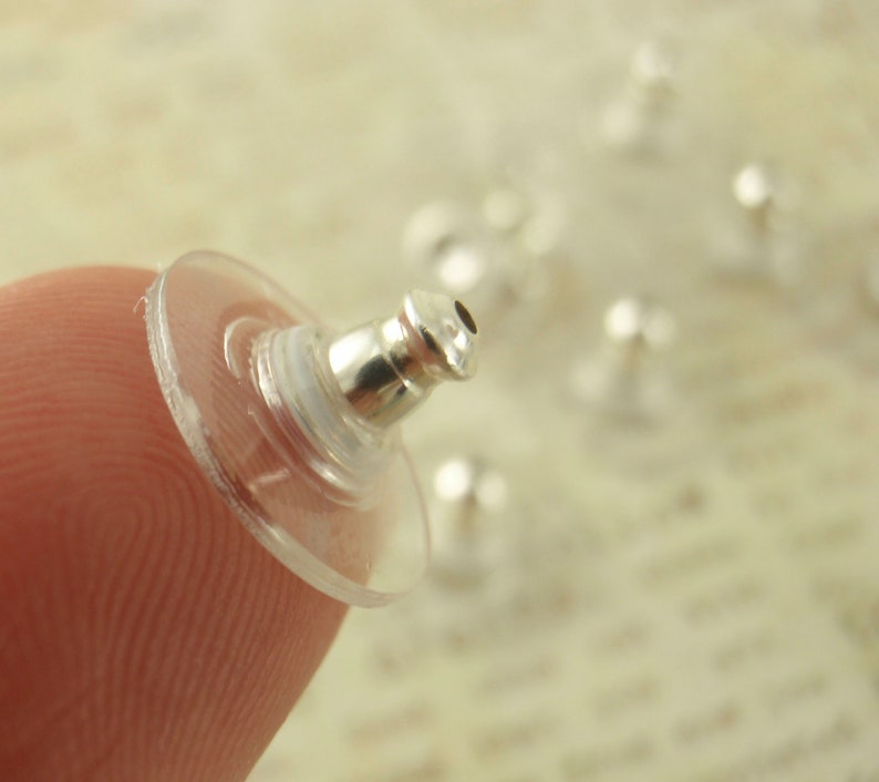 5 Pairs Sterling Silver Ear Donuts Comfort Clutch Perfect | Etsy