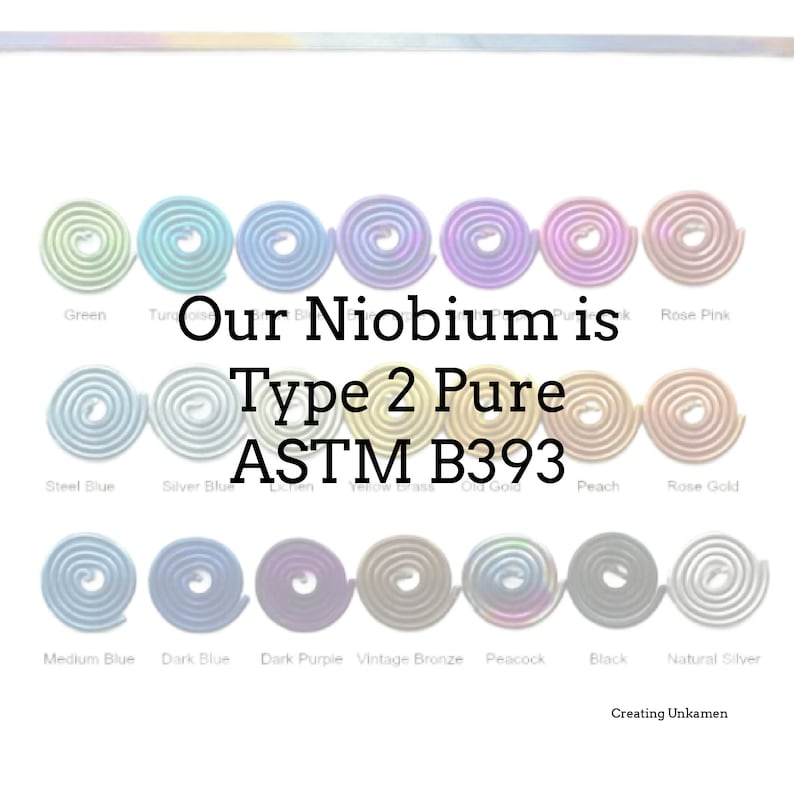 Blueberry Fields Niobium Wire Anodized in 8, 10, 12, 14, 16, 18, 20, 22 ...