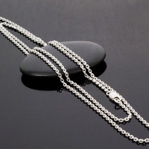 Sterling Silver Chain - 2.2mm Square Wire Cable Chain - You Pick Length ...