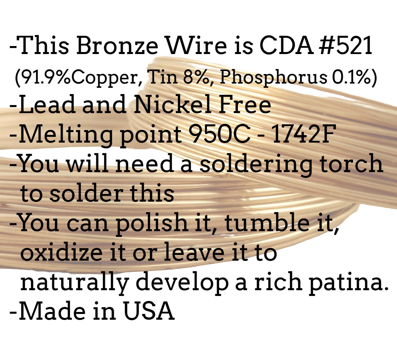 Round Solid Bronze Wire 100% Guarantee 4 6 8 10 12 | Etsy