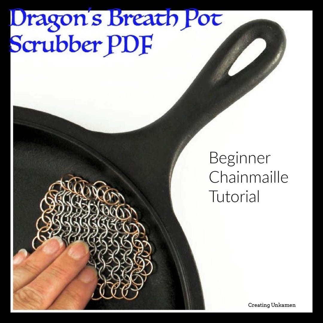 Tutorial Dragon's Breath Pot Scrubber Beginner Chainmaille - Etsy