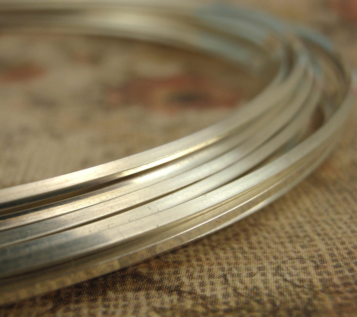 SQUARE Silver Filled Wire 1/4 Troy Ounce 18 20 22 or 24 - Etsy