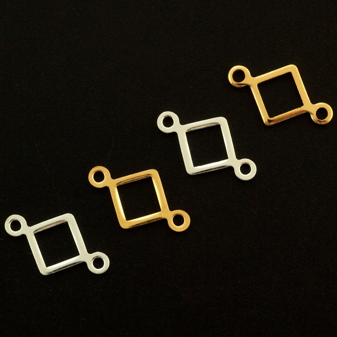 10 Square Links 19mm Silver Plated or Gold Plated 100% - Etsy