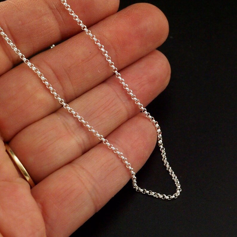 Sterling Silver Rolo Chain 1.5mm Custom Finished Lengths - Etsy