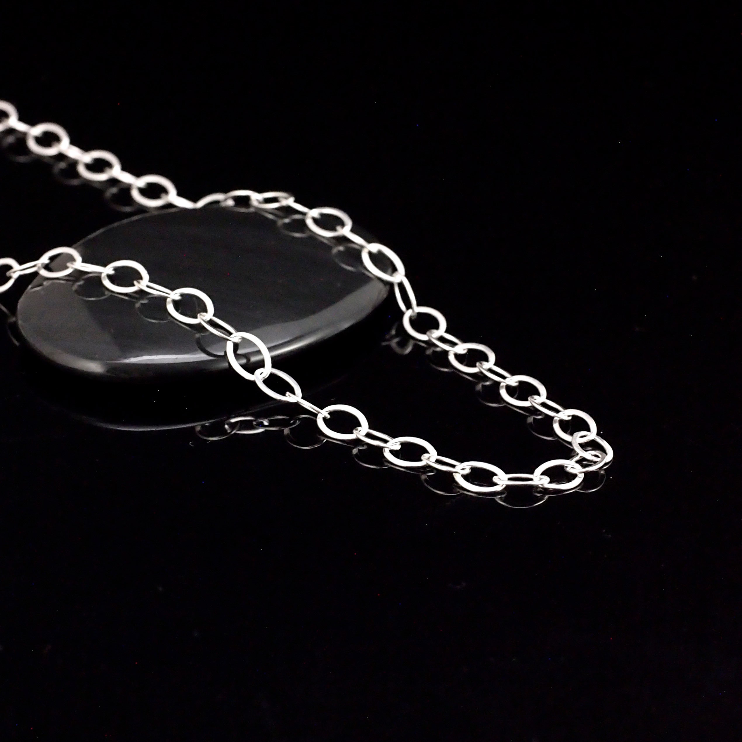 Sterling Silver Flat Oval Cable Chain - Any Length Finished With Clasp ...