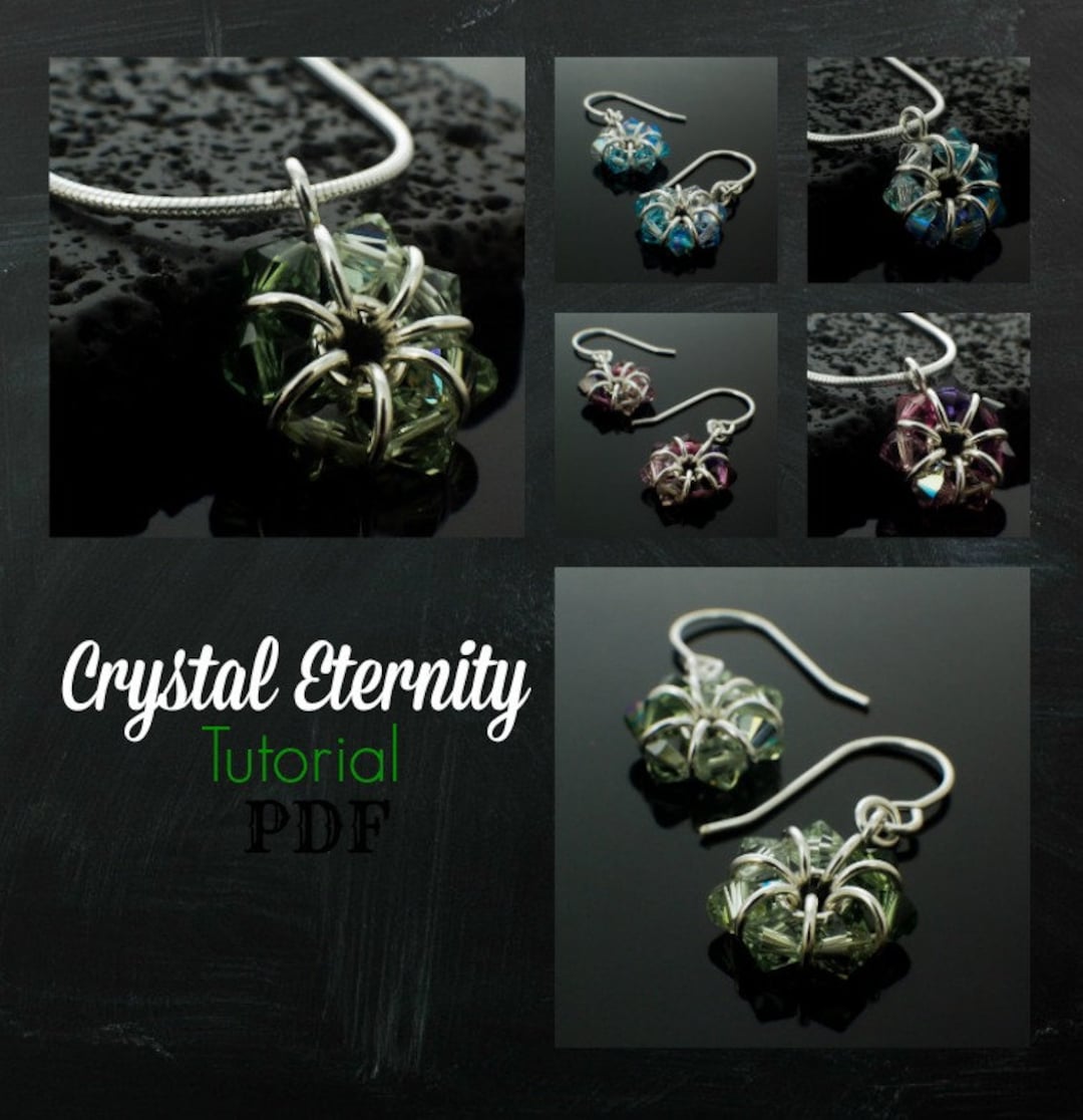 Crystal Eternity Pendant and Earrings PDF Tutorial - Etsy