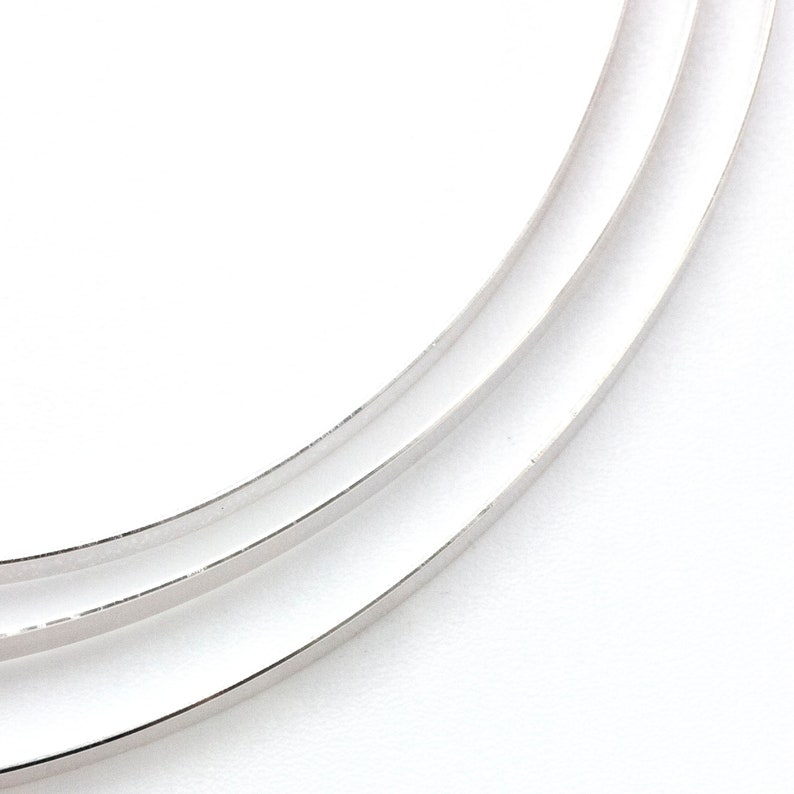 24 Gauge Sterling Silver Strip Bezel in 1/8, 1/4, 3/16 or 1 Inch - by ...