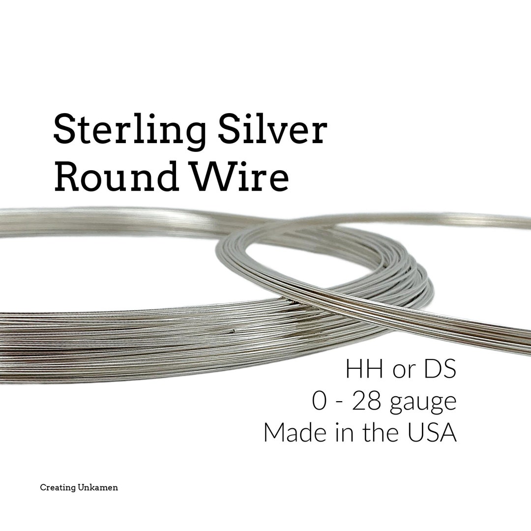 Sterling Silver Wire 1/8 Troy Ounce HH or DS - Half Hard or Dead Soft ...