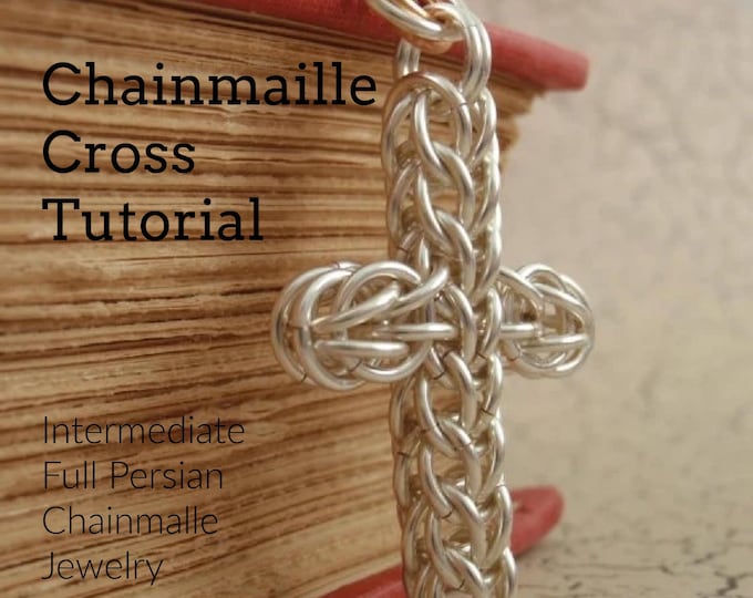 Steel Chainmail Cross Necklace - Etsy
