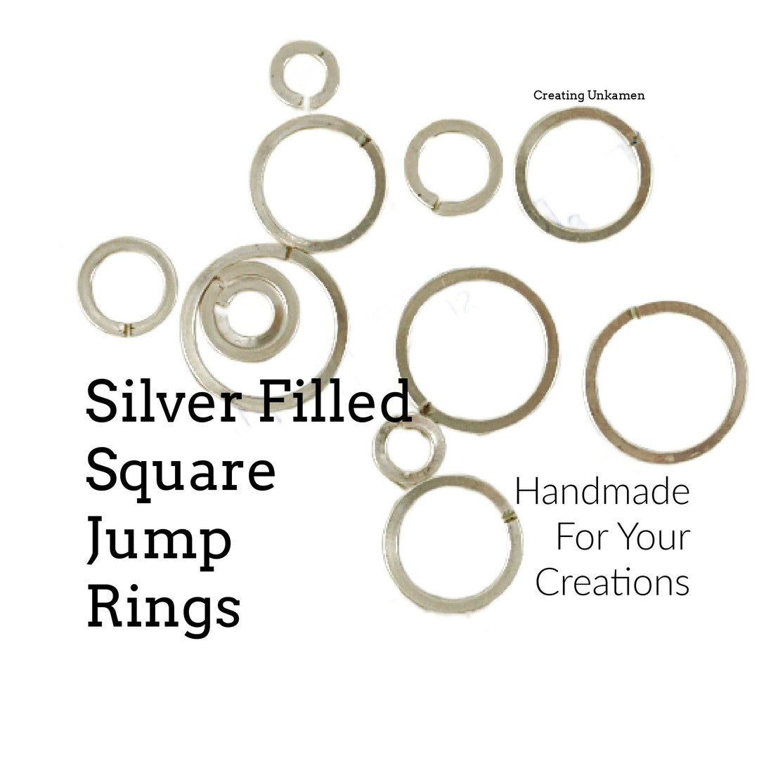 10 - Square Silver Filled Jump Rings - Your Choice of Gauge and ...